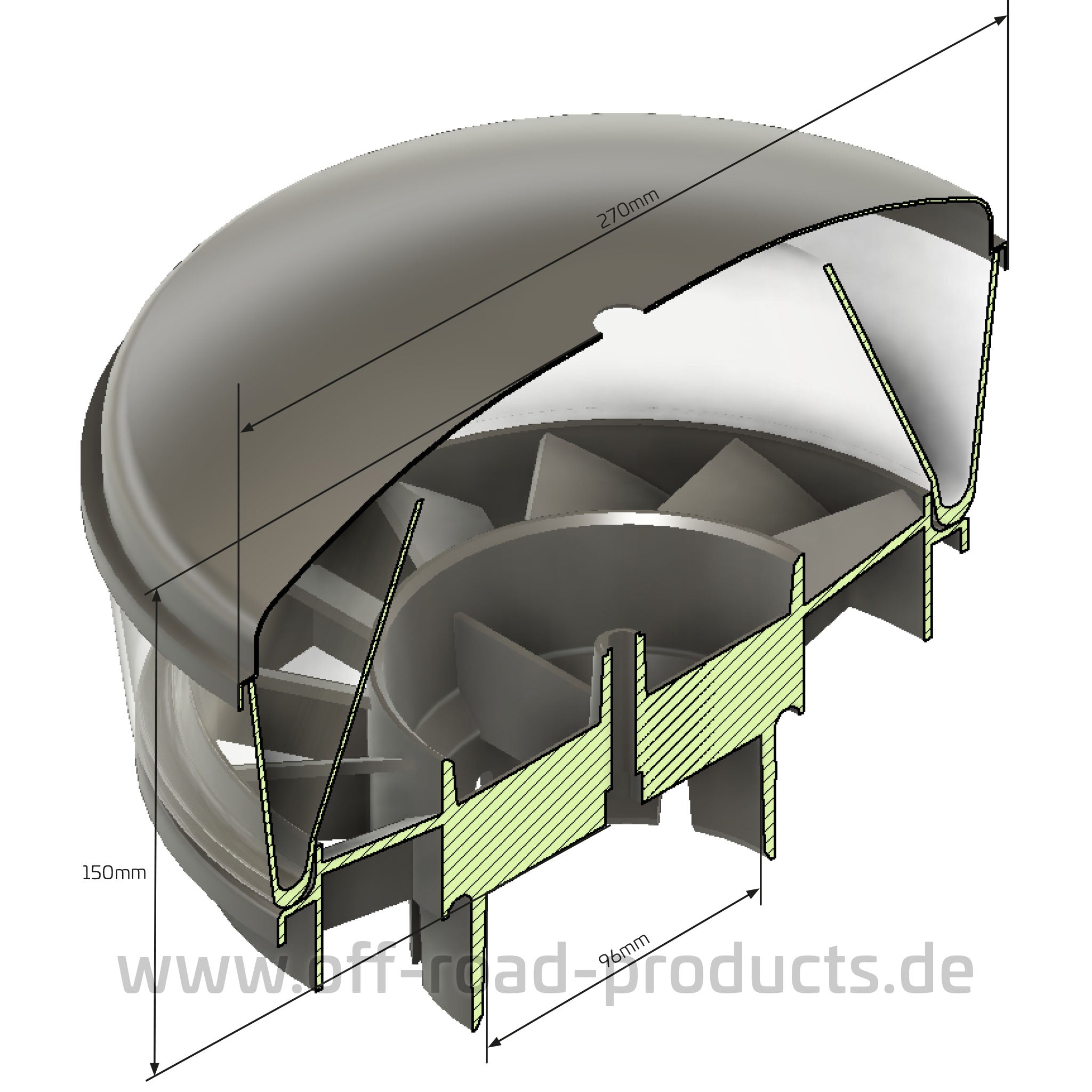 Cyclonic pre-filter 3.75" Large – ORP4x4